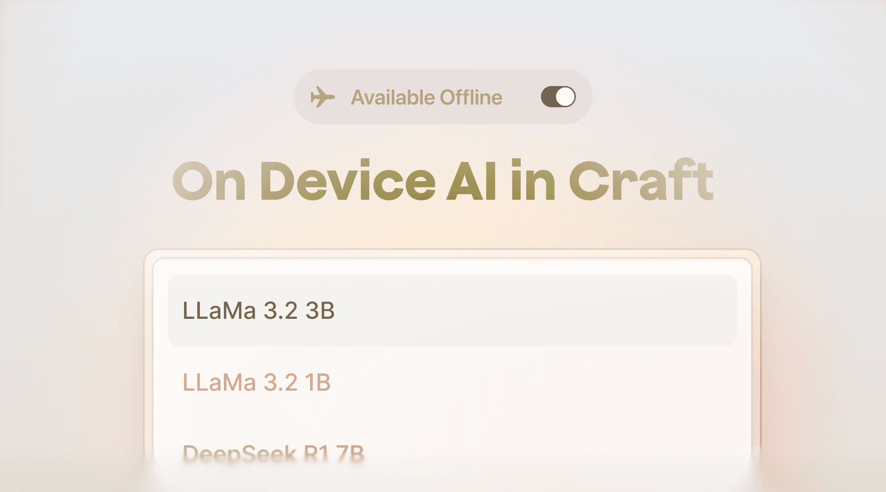 Introducing On device AI capabilities inside the Craft Assistant