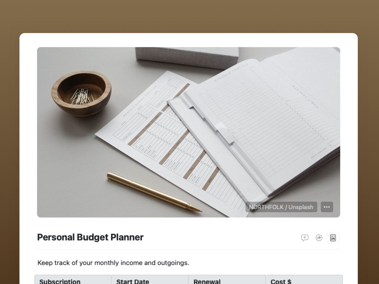 Personal Budget Planner | Free Template | Craft
