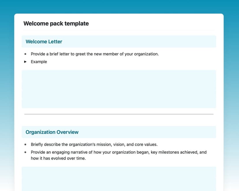 Welcome pack template | Free Template | Craft