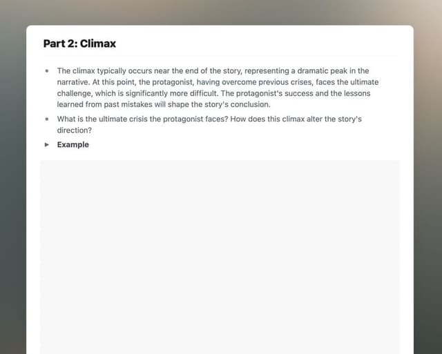 The Fichtean curve narrative framework | Free Craft Template