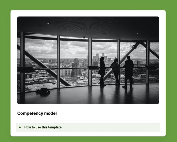 Competency model | Free Craft Template