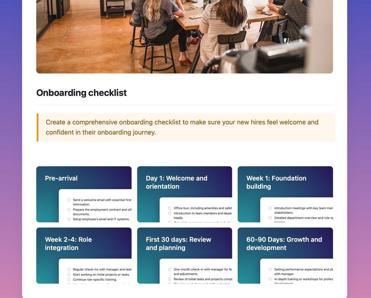 Employee onboarding | Free Craft Template
