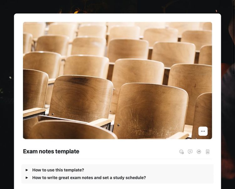 Exam notes template | Free Craft Template