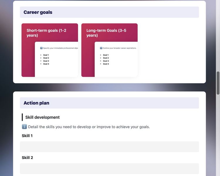 Career plan | Free Craft Template