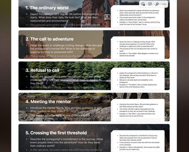 Hero's Journey framework | Free Craft Template
