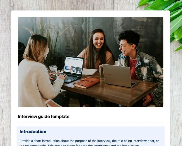 Interview guide | Free Craft Template