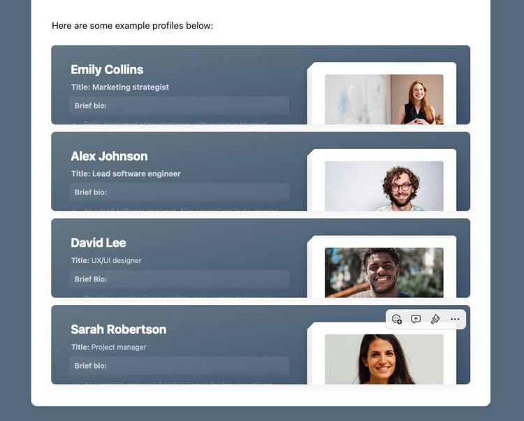 Meet the team | Free Craft Template