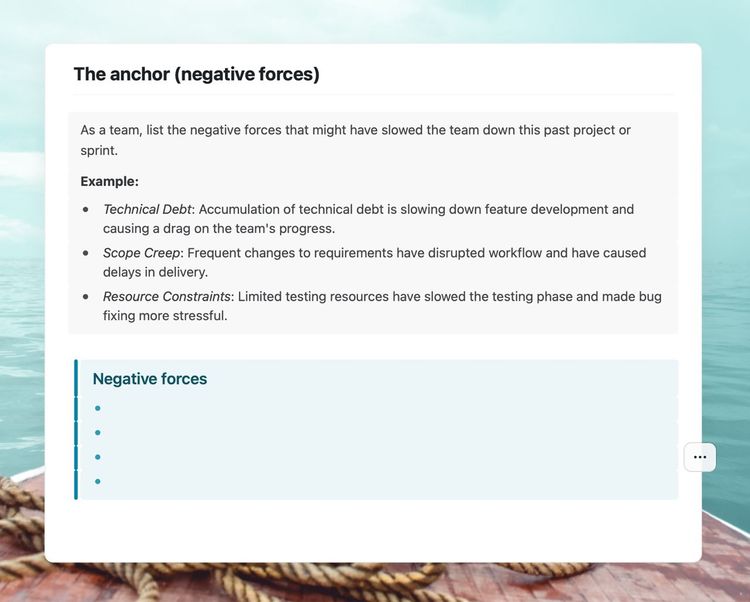 Sailboat retrospective | Free Craft Template