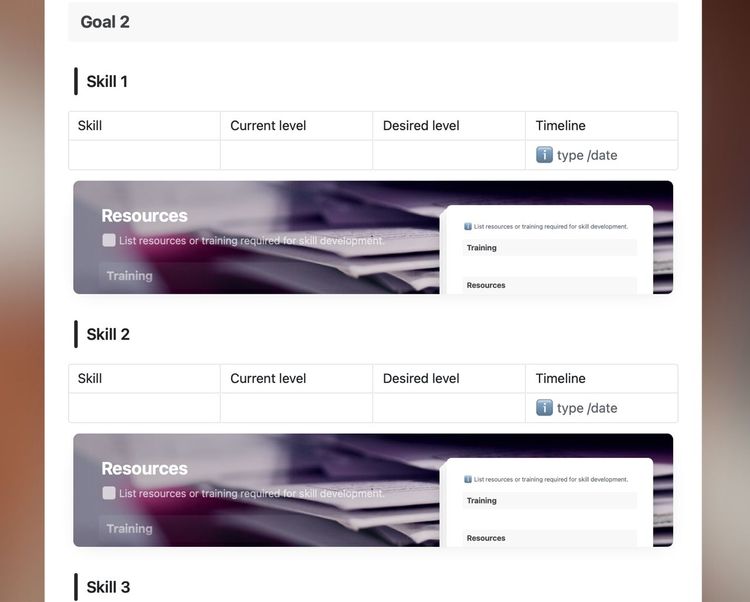 Professional development plan | Free Craft Template