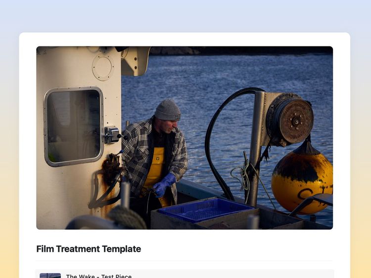 Film Treatment Template | Free Craft Templates