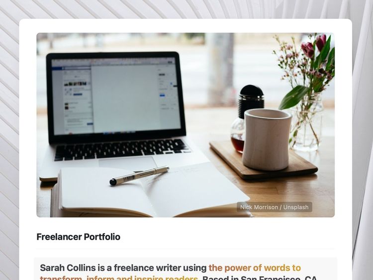 Free Templates for Portfolios | Craft Documents and Notes