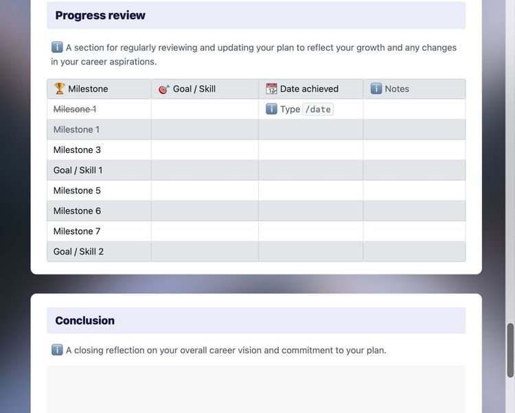 Career plan | Free Craft Template