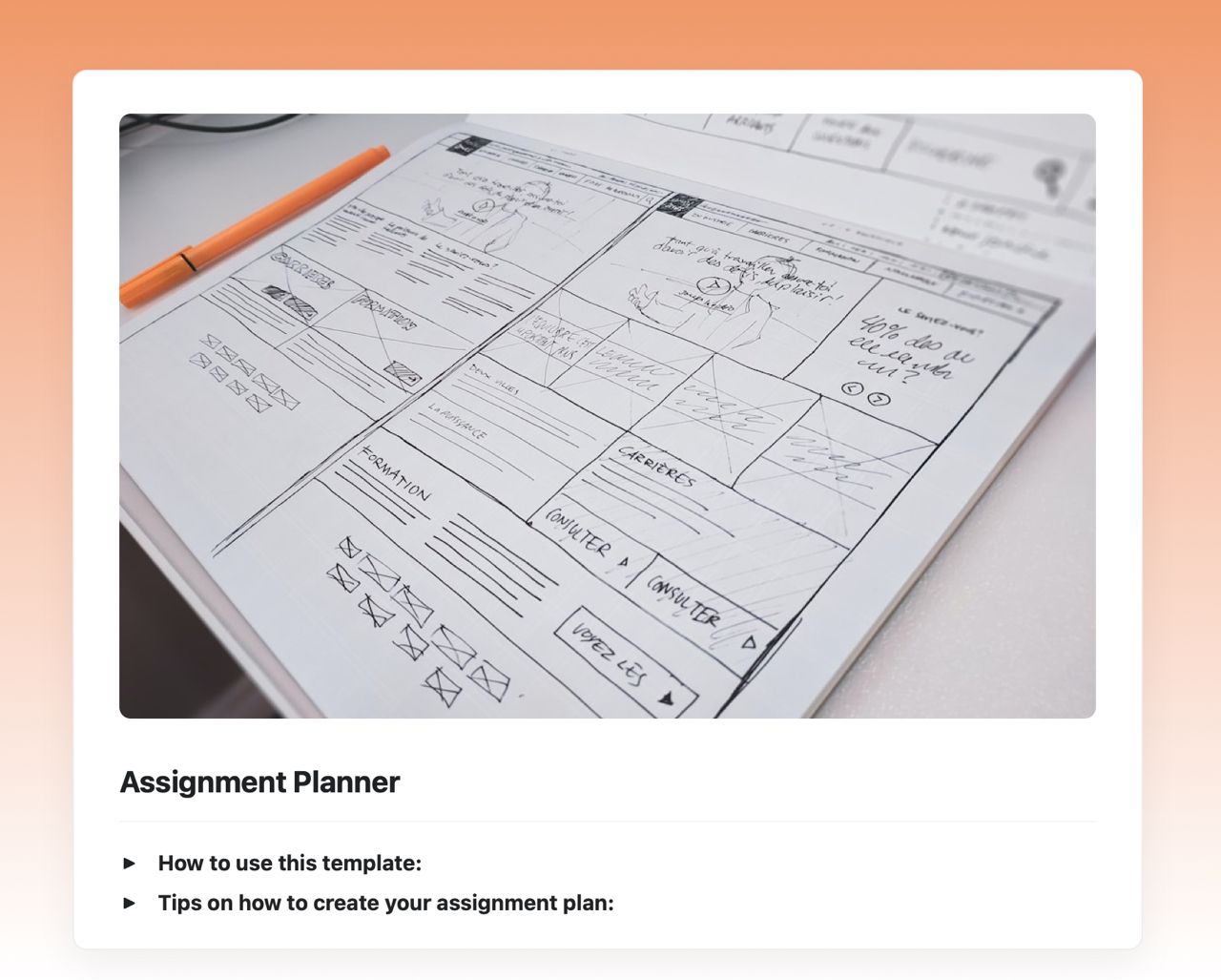 Assignment planners | Free Template | Craft
