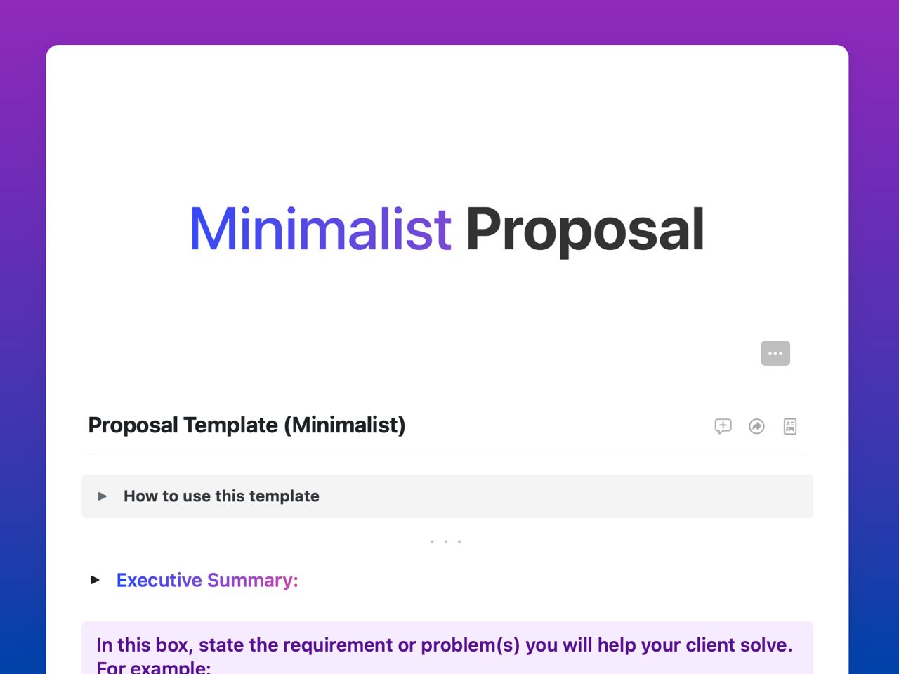 Minimalist Client Proposal | Free Template | Craft