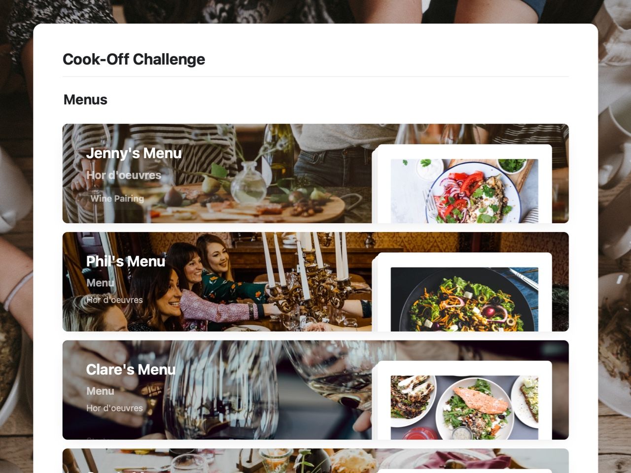 Cook Off Challenge | Free Template | Craft