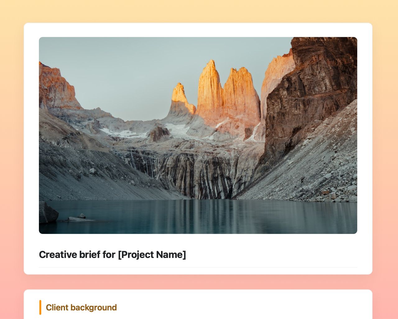 Creative brief | Free Template | Craft