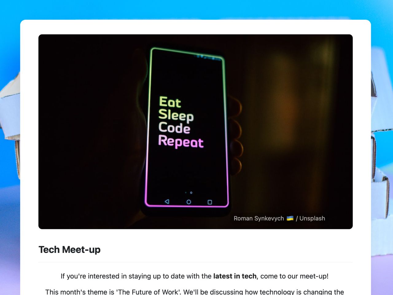 Tech Event Meet-Up | Free Template | Craft