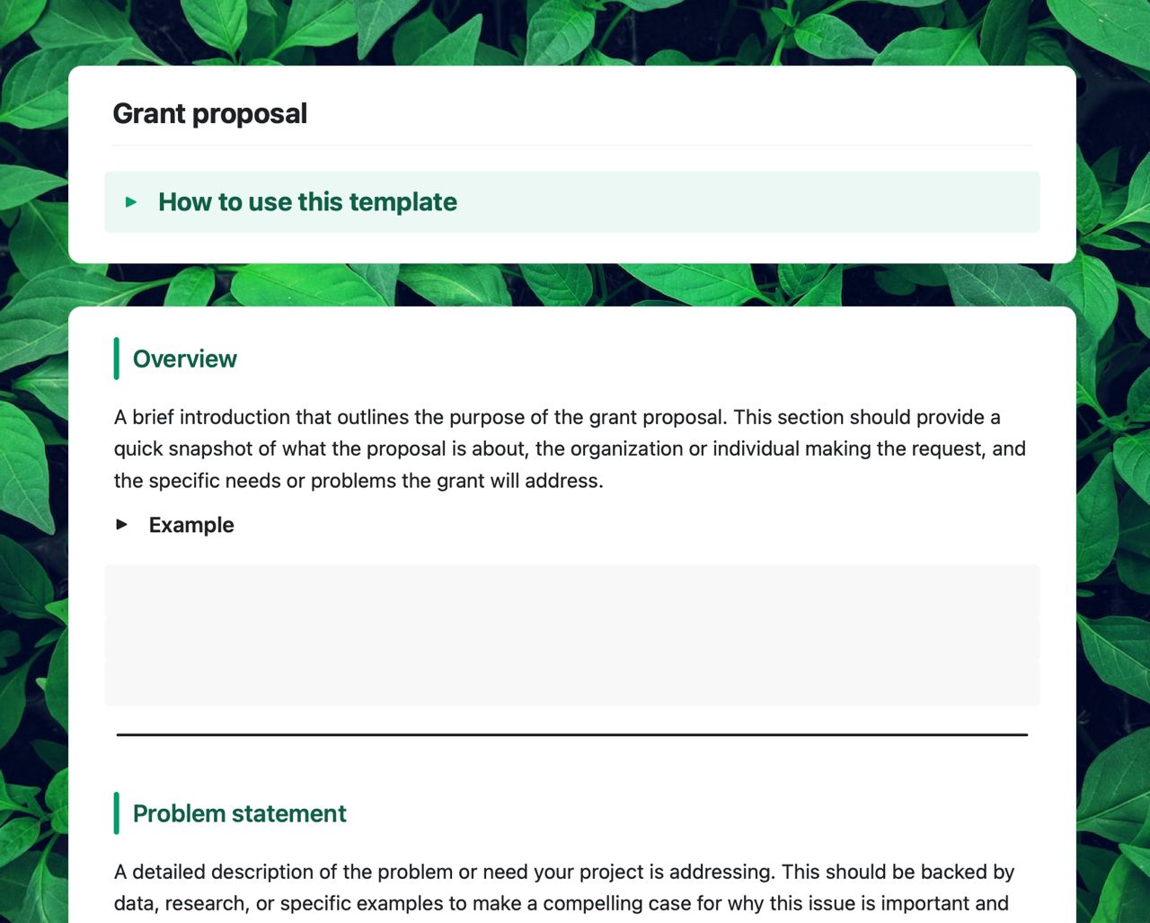 Grant proposal | Free Template | Craft