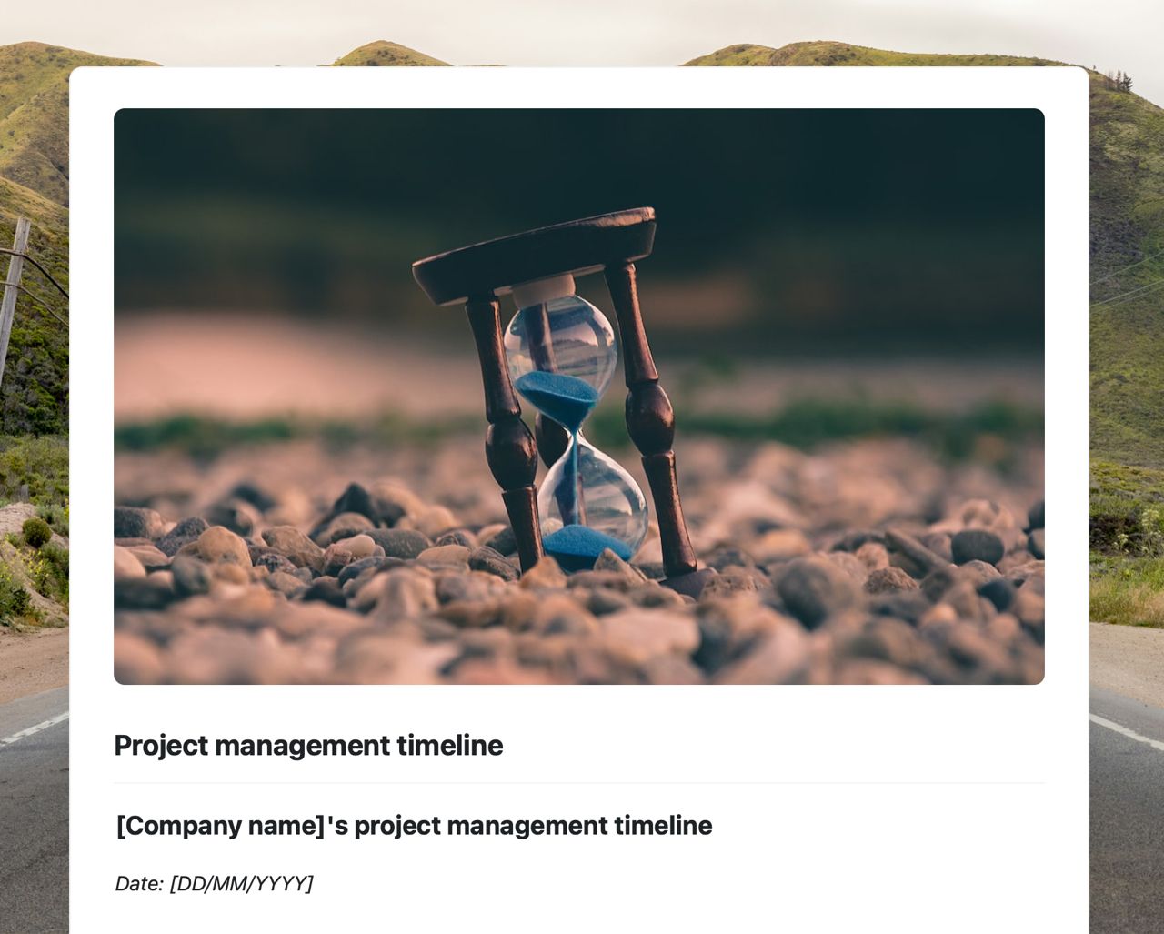 Project management timeline | Free Template | Craft