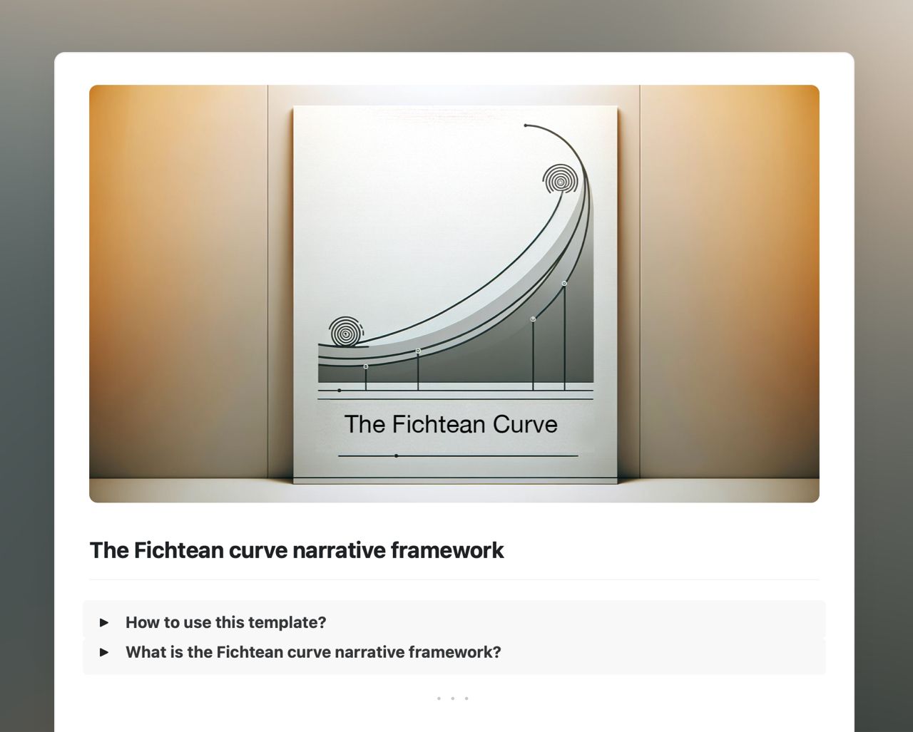 The Fichtean curve narrative framework | Free Template | Craft